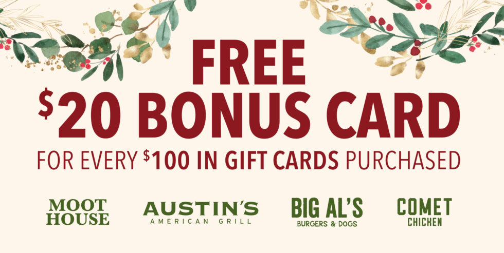 Holiday Bonus Cards Are Back! | Hot Corner Concepts Restaurants
